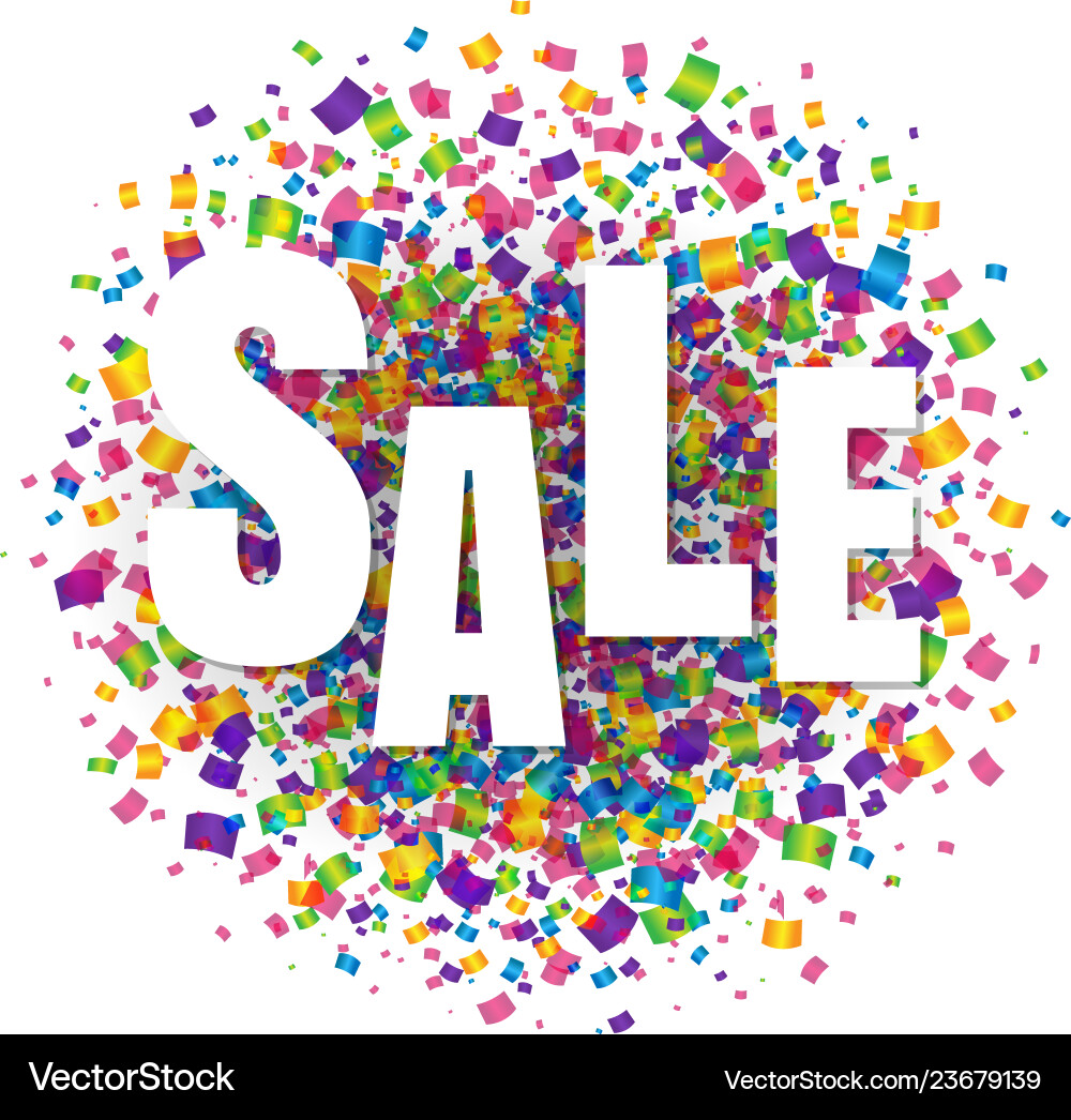 Sale text white background Royalty Free Vector Image