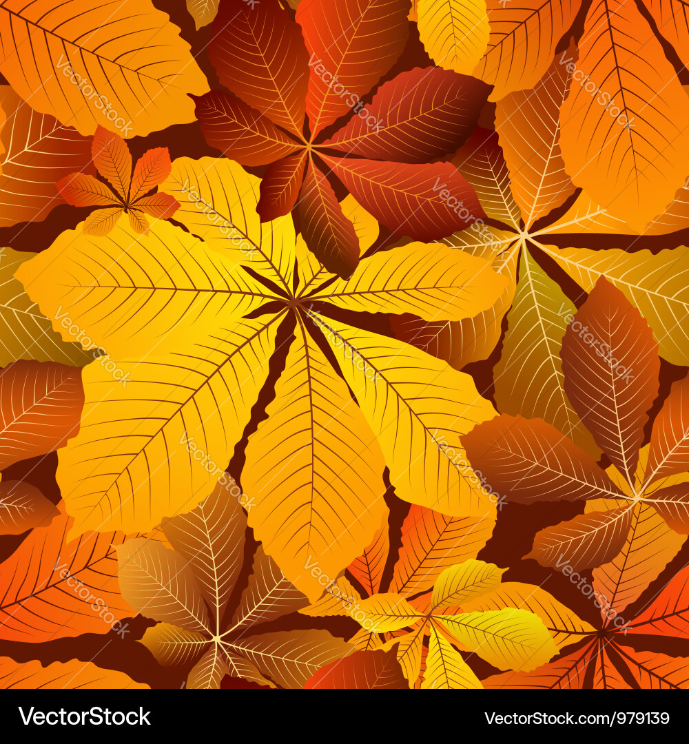 Seamless autumn leaves Royalty Free Vector Image
