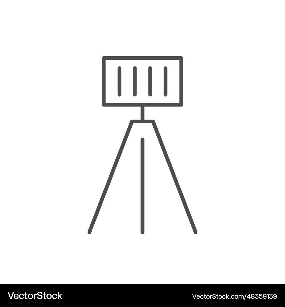 Standing lamp line outline icon Royalty Free Vector Image