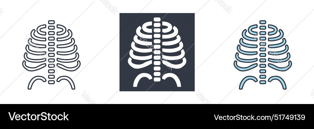 X ray icon symbol isolated on white background Vector Image