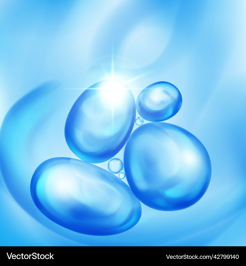 Air bubbles in water Royalty Free Vector Image