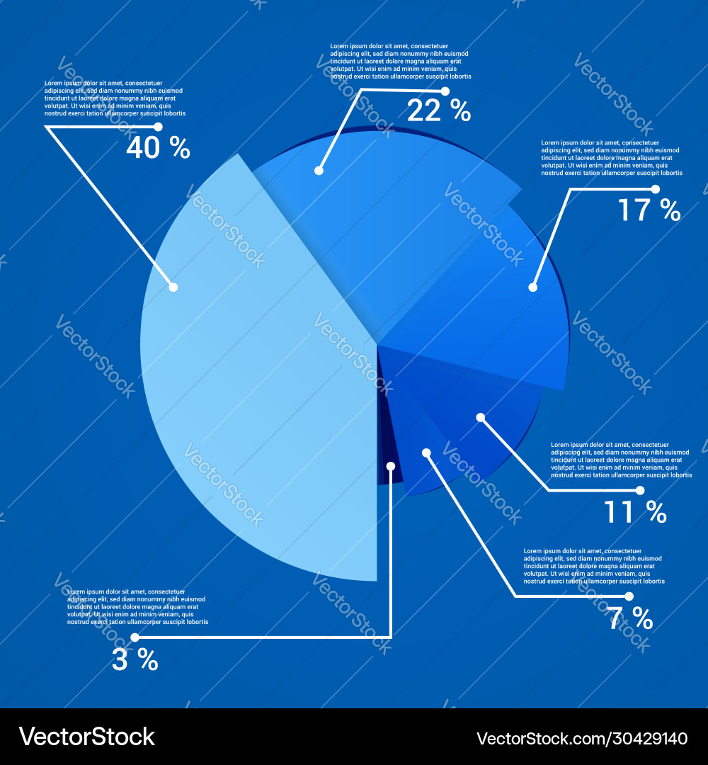 Blue statistics infographic concept Royalty Free Vector