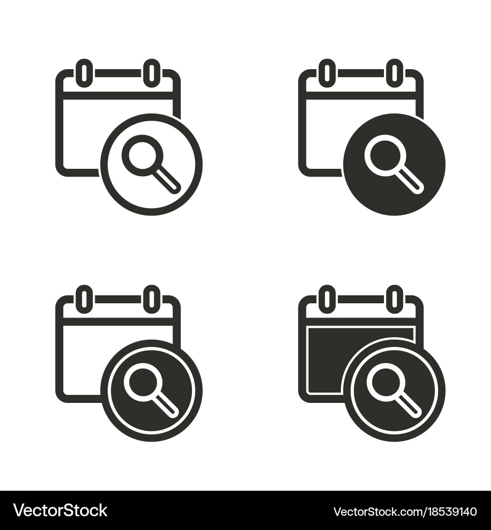 Calendar icon set Royalty Free Vector Image - VectorStock