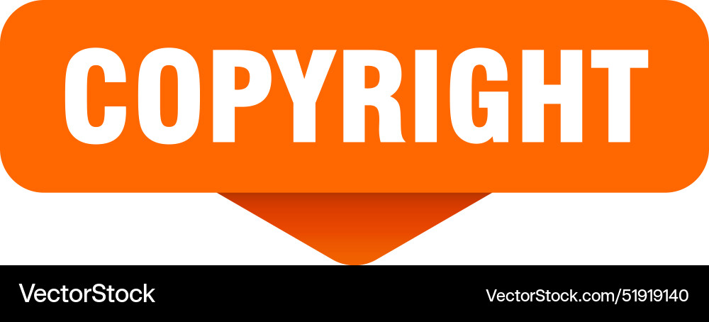 Copyright sticker copyright sign on transparent Vector Image