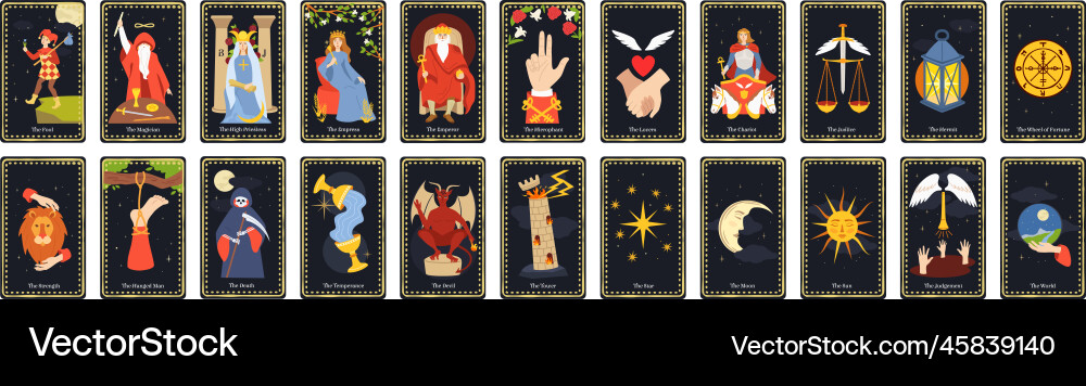 Satanic Tarot Major Arcana Cards