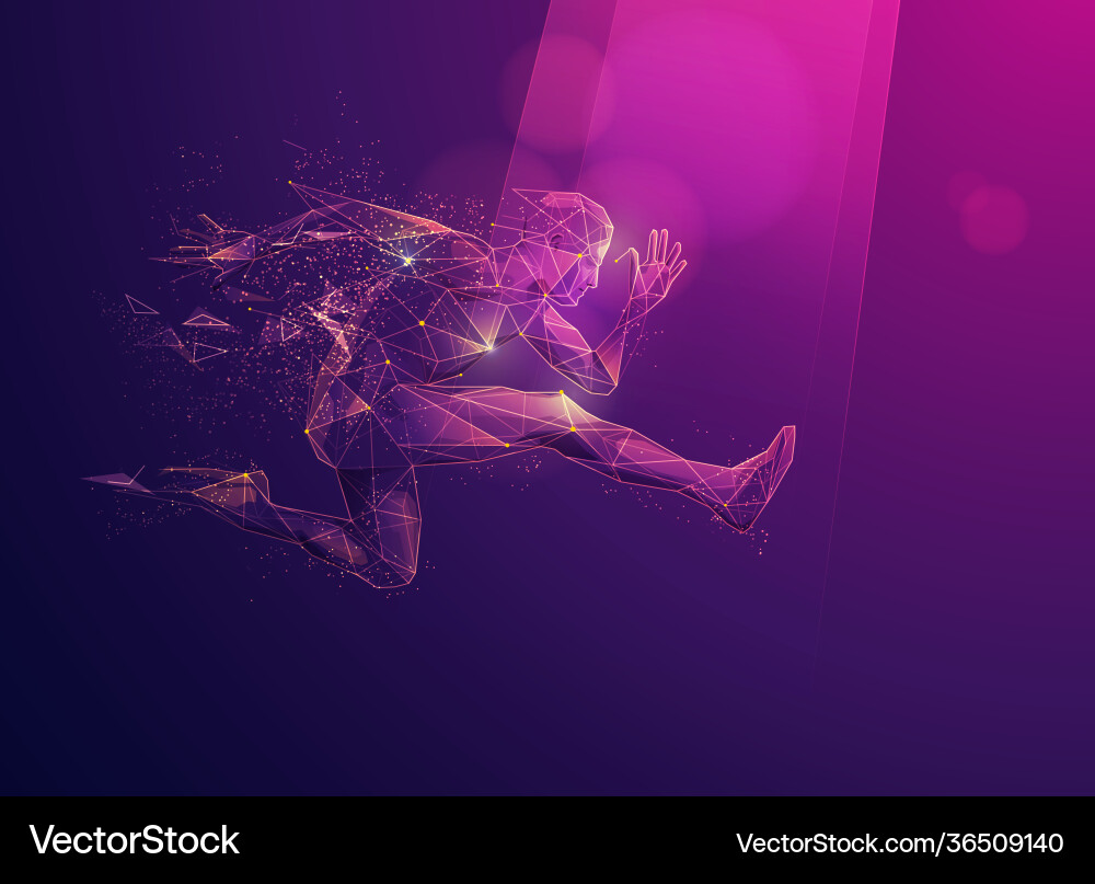 Polyjump Royalty Free Vector Image - VectorStock