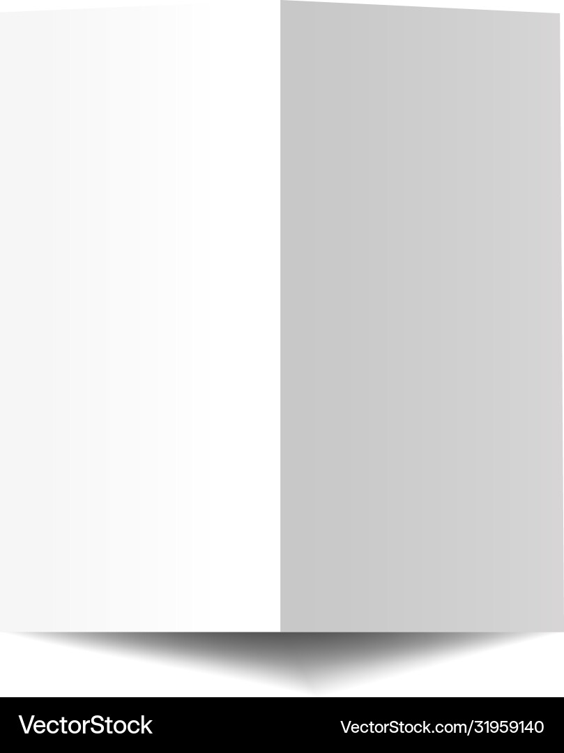 White booklet mockup isolated background Vector Image