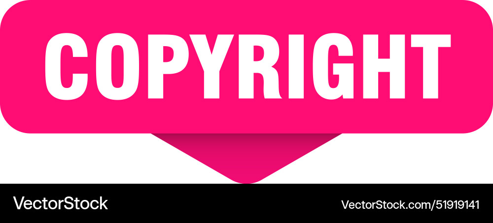Copyright sticker copyright sign on transparent Vector Image