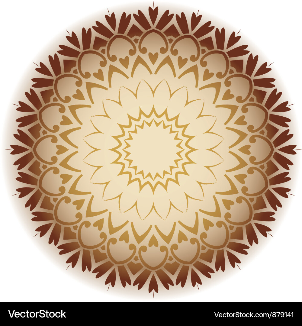 Damask circle Royalty Free Vector Image - VectorStock