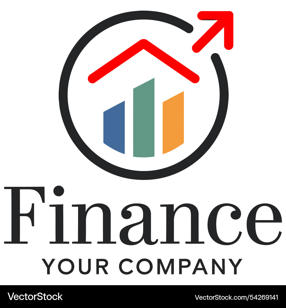 Finanzen Logo Design Lizenzfreies Vektorbild
