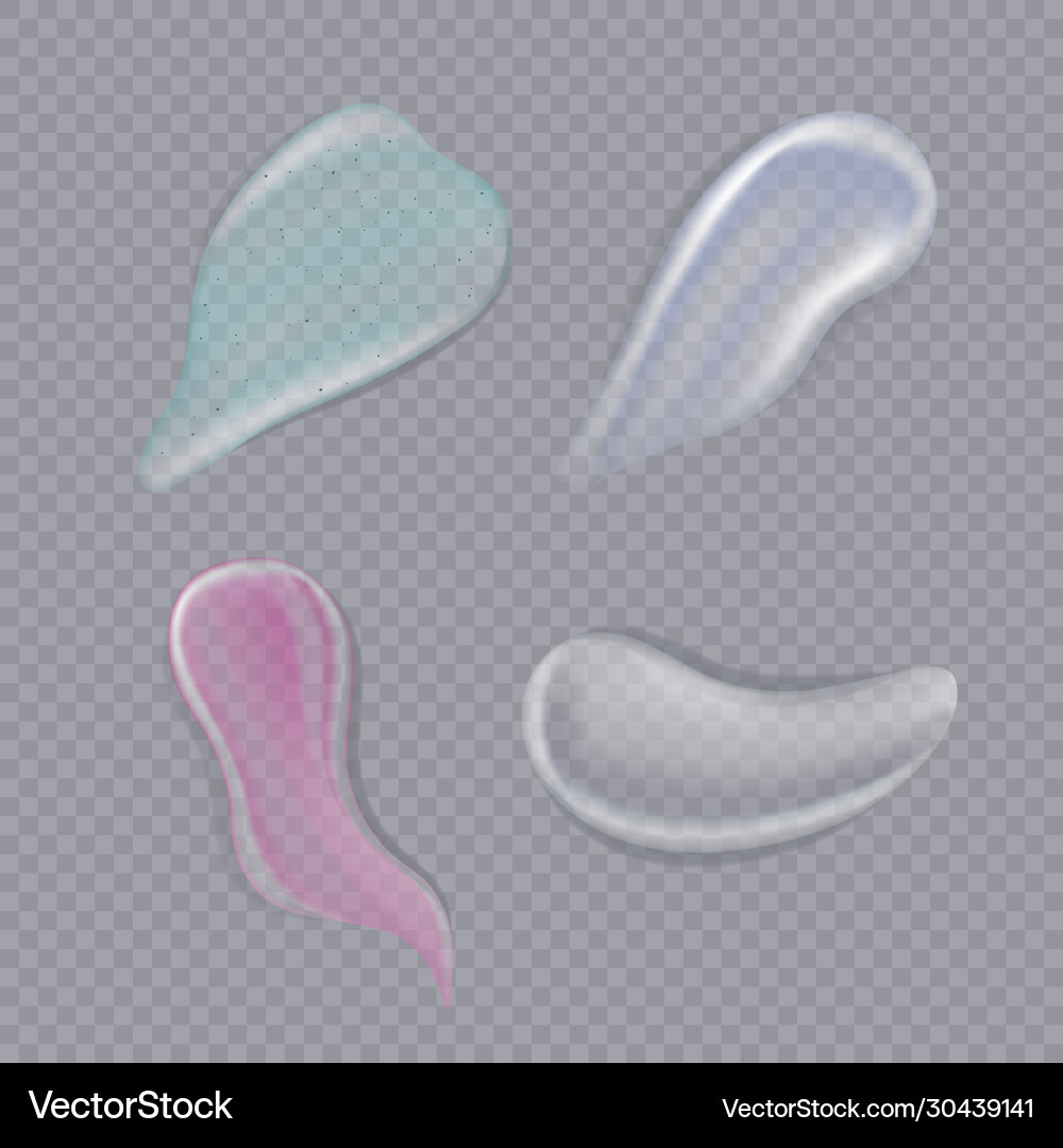 Gel smear swatch set Royalty Free Vector Image