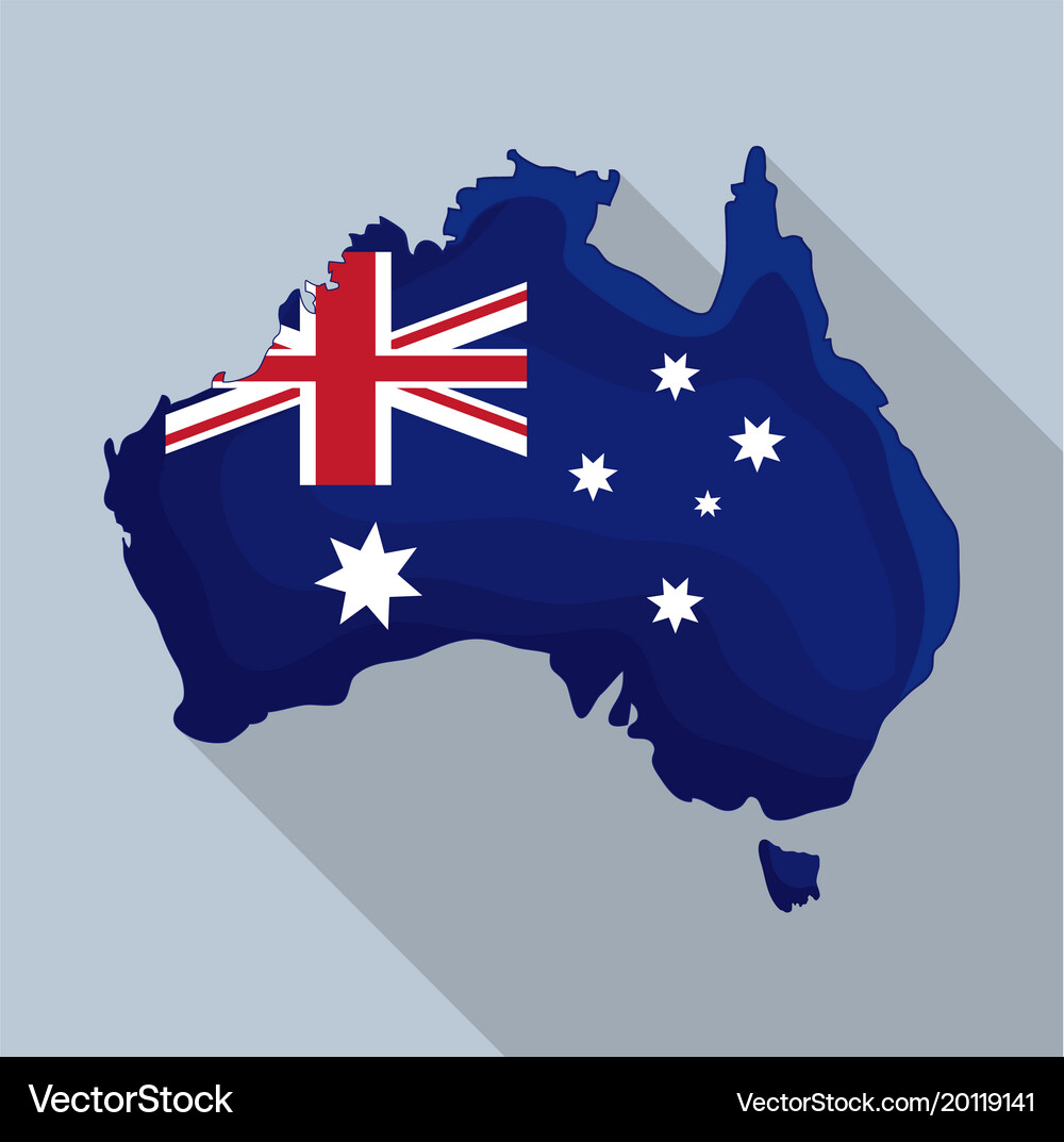 Happy australia day map – Royalty-Free Vector | VectorStock