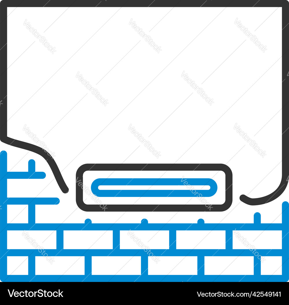 Icon of plastered brick wall Royalty Free Vector Image