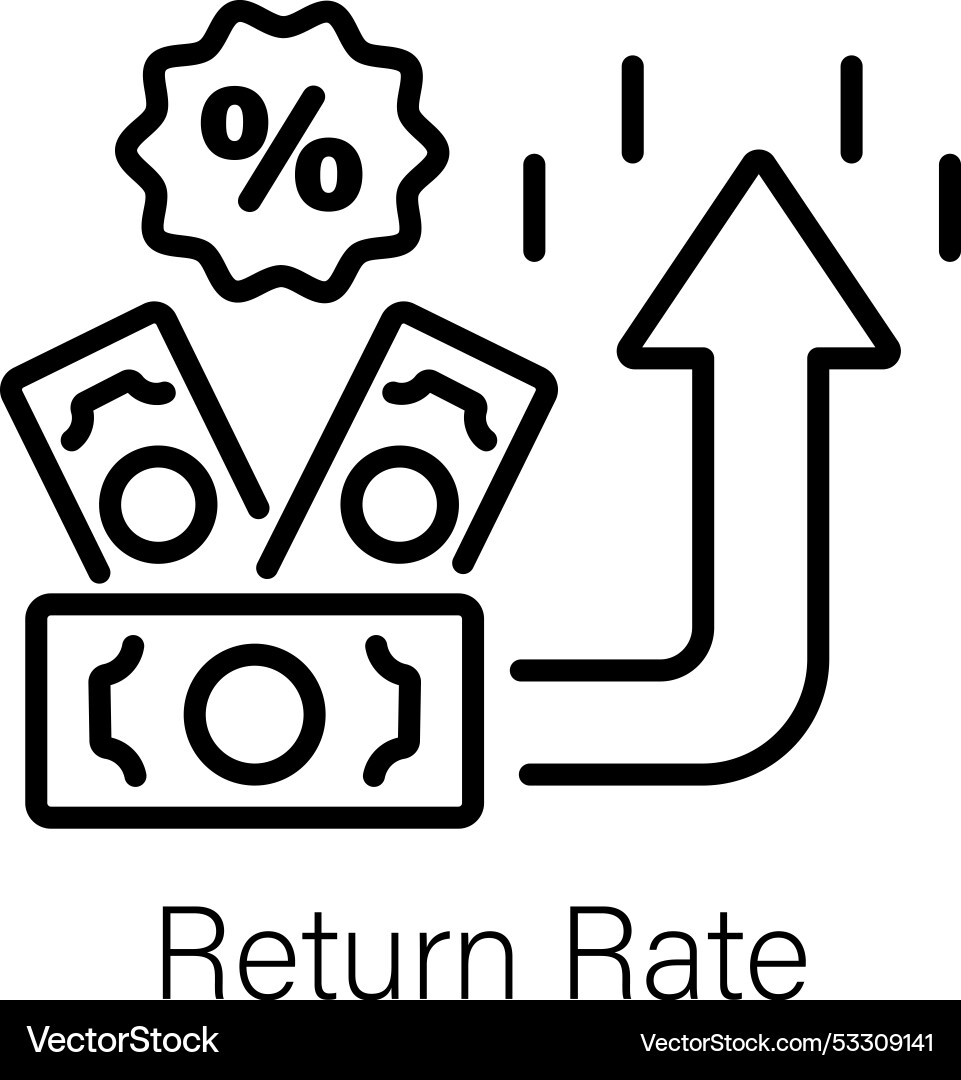 Return rate Royalty Free Vector Image - VectorStock