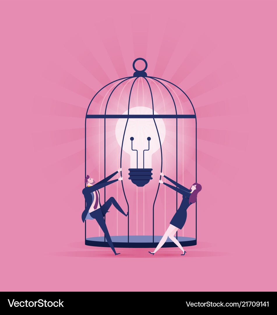 Set free ideas - business concept Royalty Free Vector Image