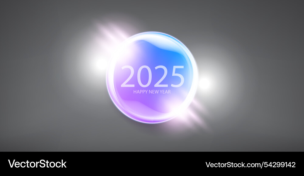 2025 happy new year horizontal banner background Vector Image