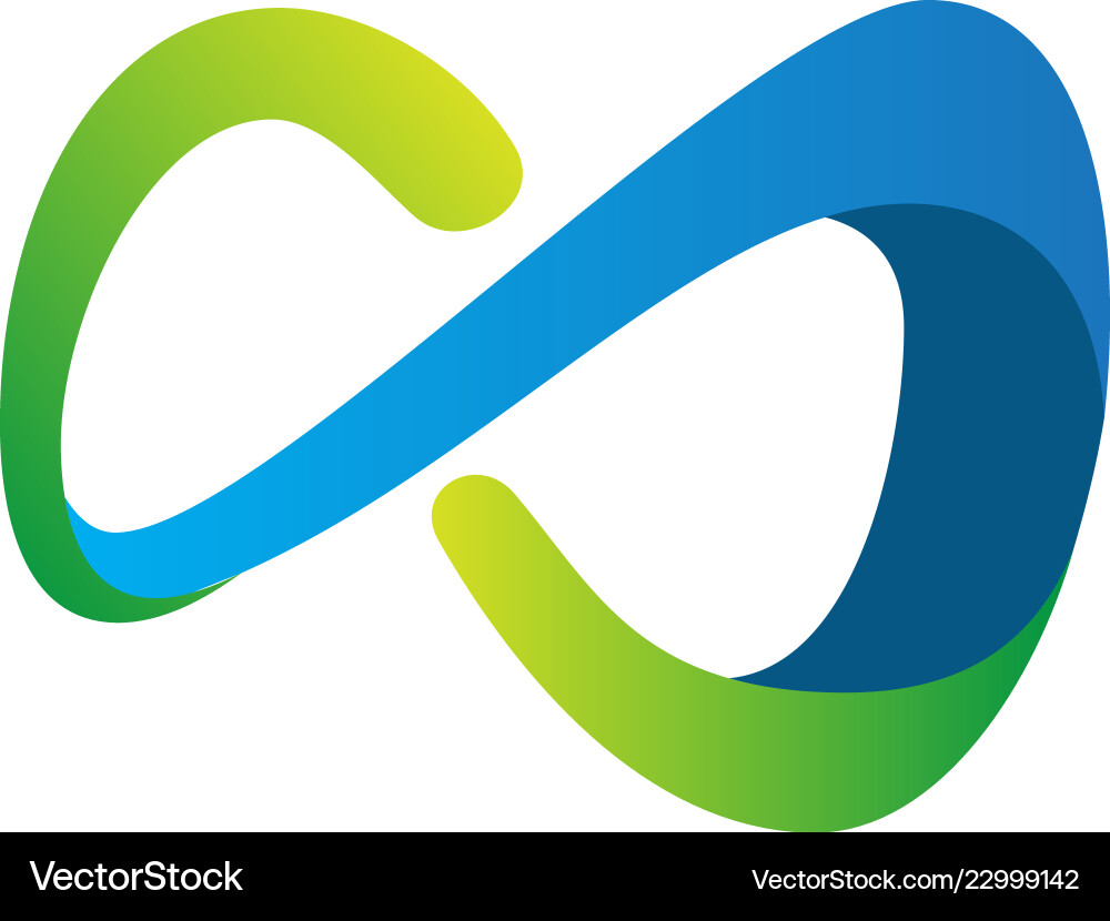 Abstract Wave Infinity Logo Royalty Free Vector Image