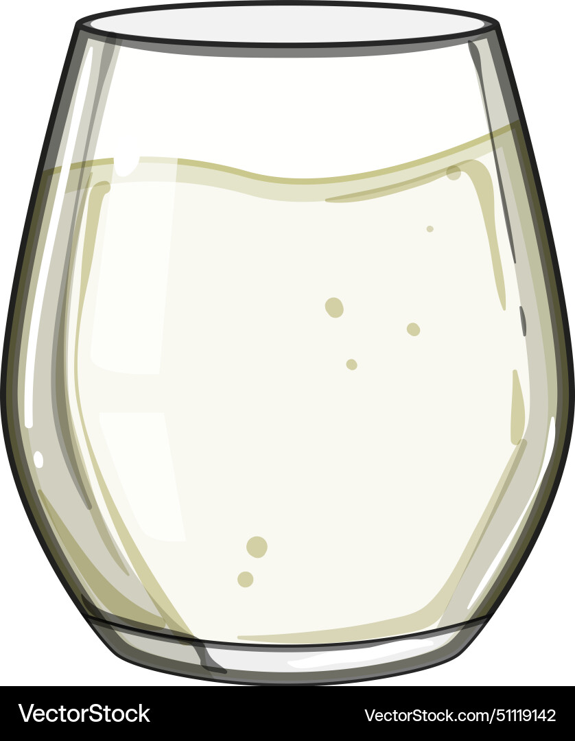 Breakfast milk cup cartoon Royalty Free Vector Image