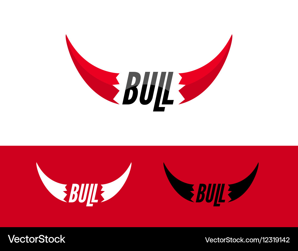 Bull logo design template flat sign Royalty Free Vector