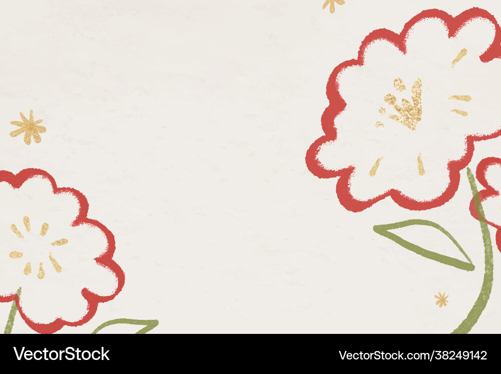 Chinese national day flower border frame Vector Image