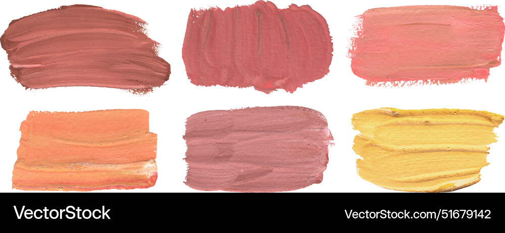 Hand drawn paint daubs artistic banners Royalty Free Vector