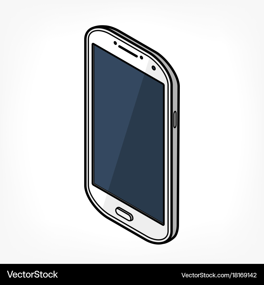 Isometric phone icon Royalty Free Vector Image