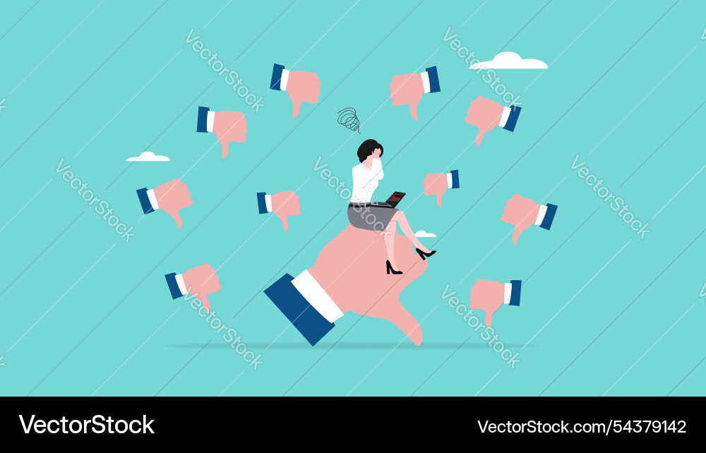 Poor work performance stress or depression Vector Image