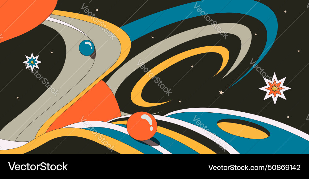 Psychedelic retro art inspirational poster Vector Image