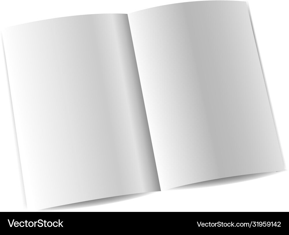 White booklet template mockup isolated Royalty Free Vector