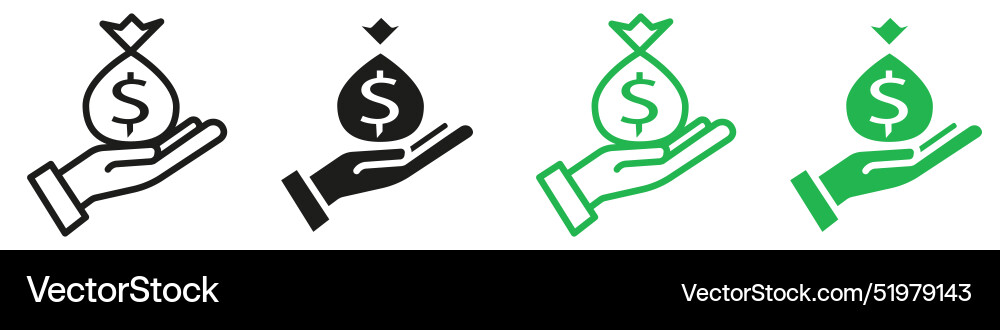 A borrower highlighting finance and loan Vector Image