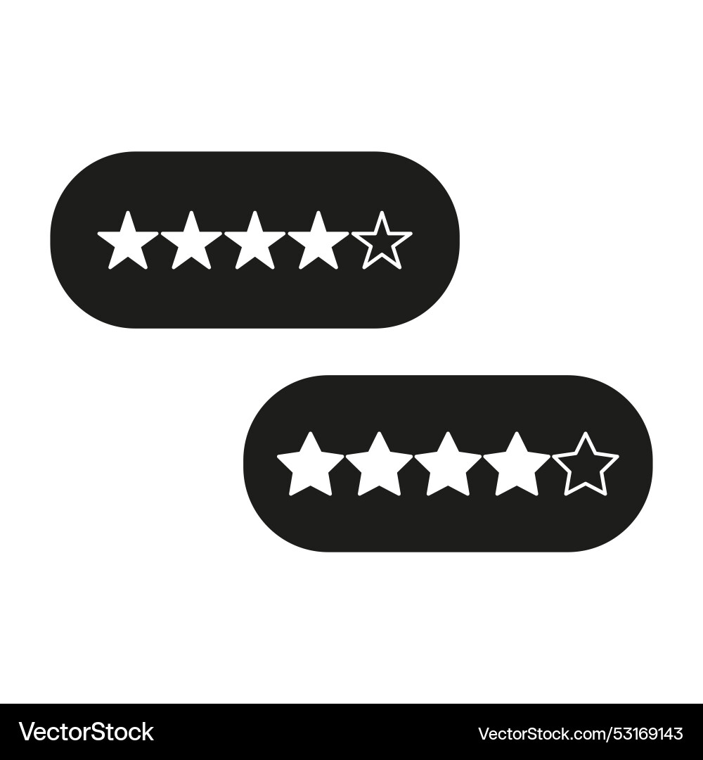 Button rating icon eps 10 Royalty Free Vector Image