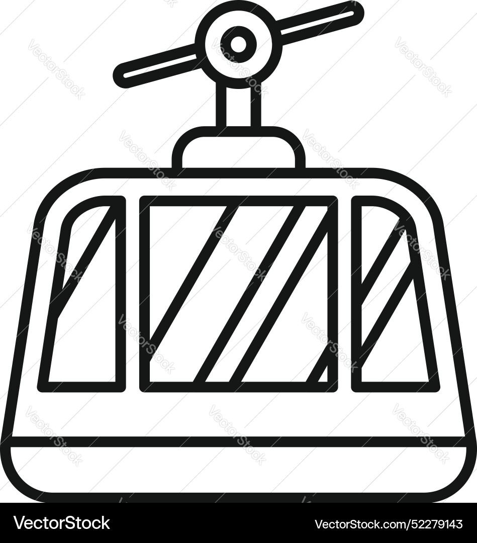 Cable car cabin hanging using pulley system Vector Image