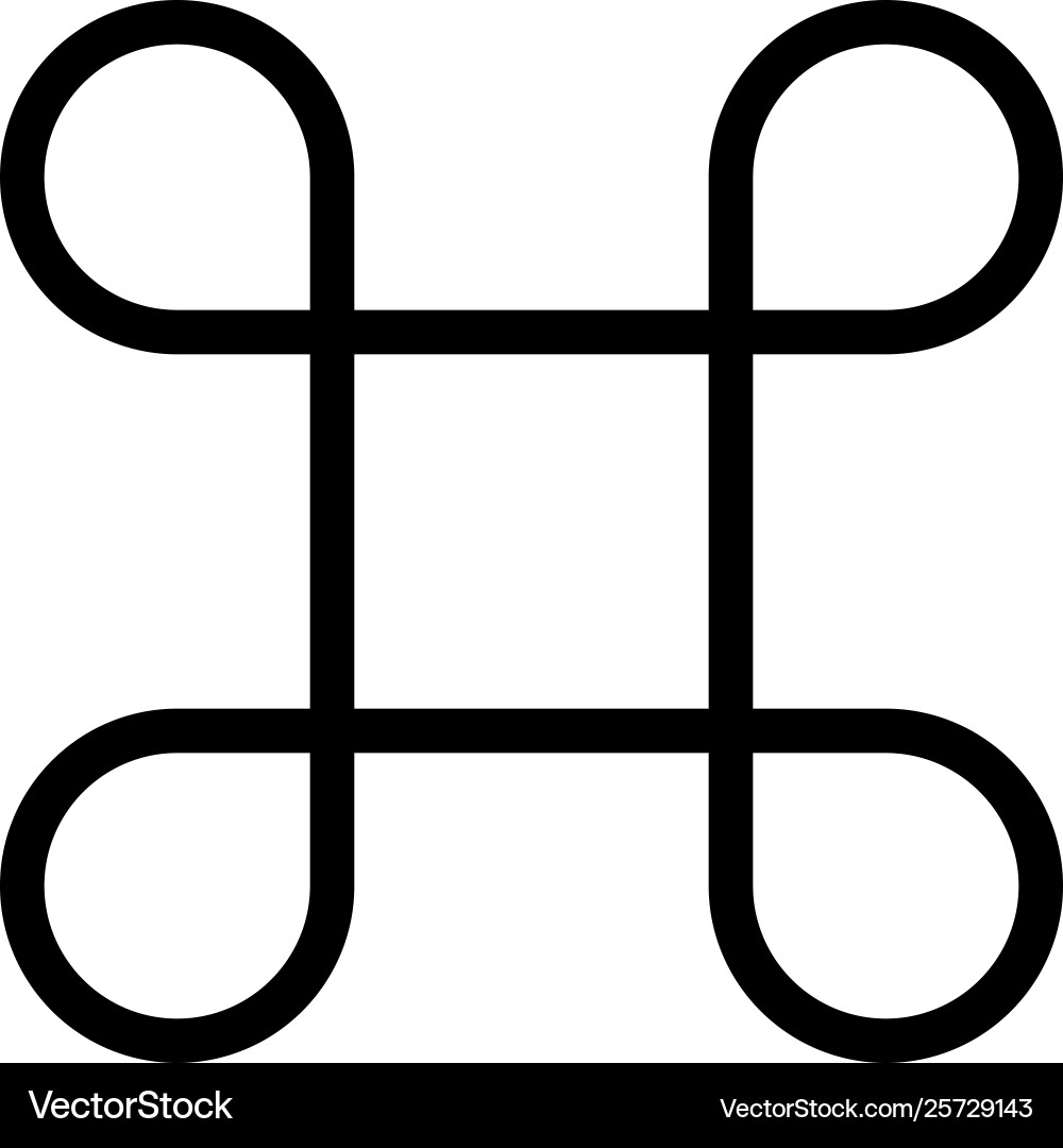 Computer command key button in macintosh system Vector Image