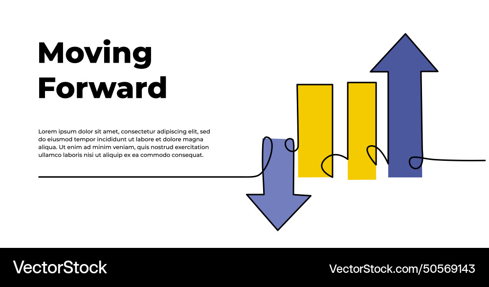 Continuous line design of arrows pointing up Vector Image