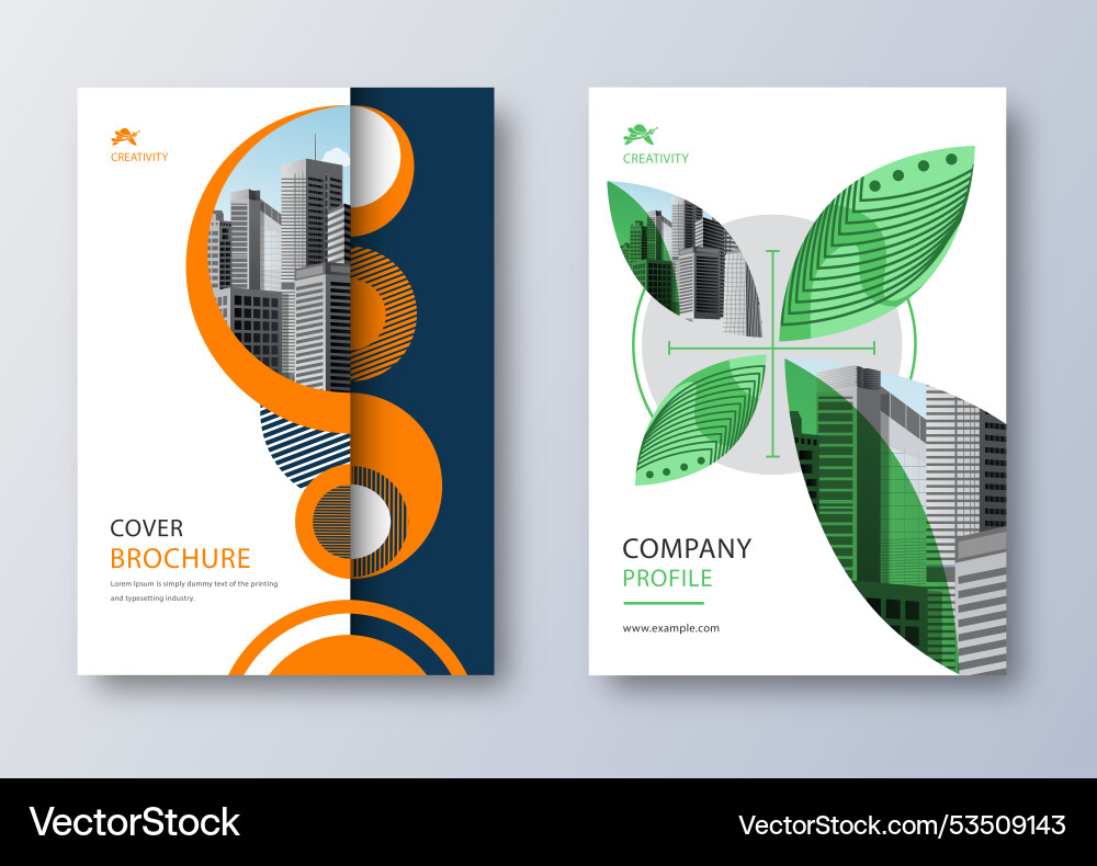 Creative company profile brochure template Vector Image