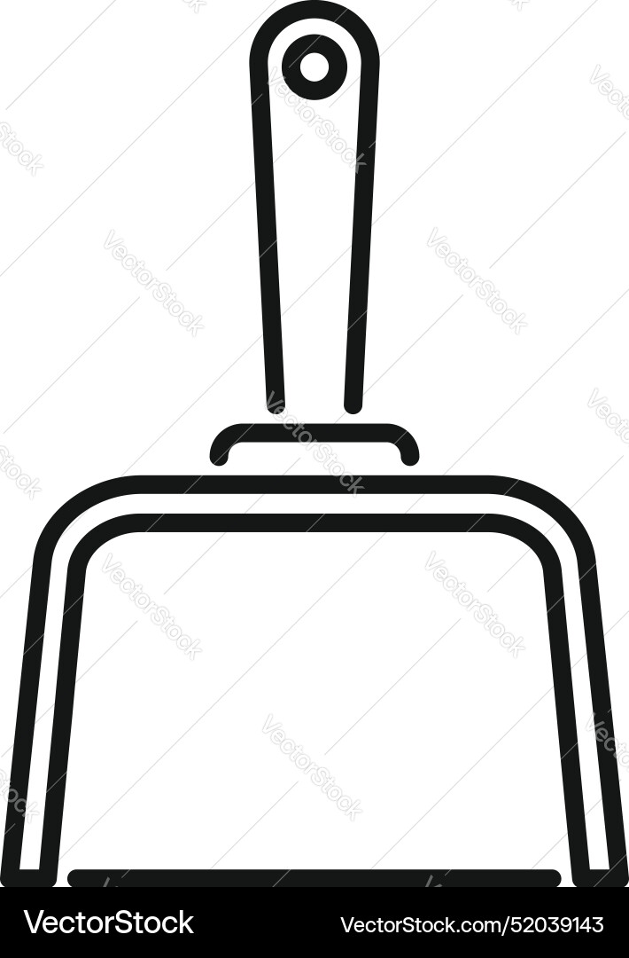 Dustpan with wooden handle for cleaning up messes Vector Image