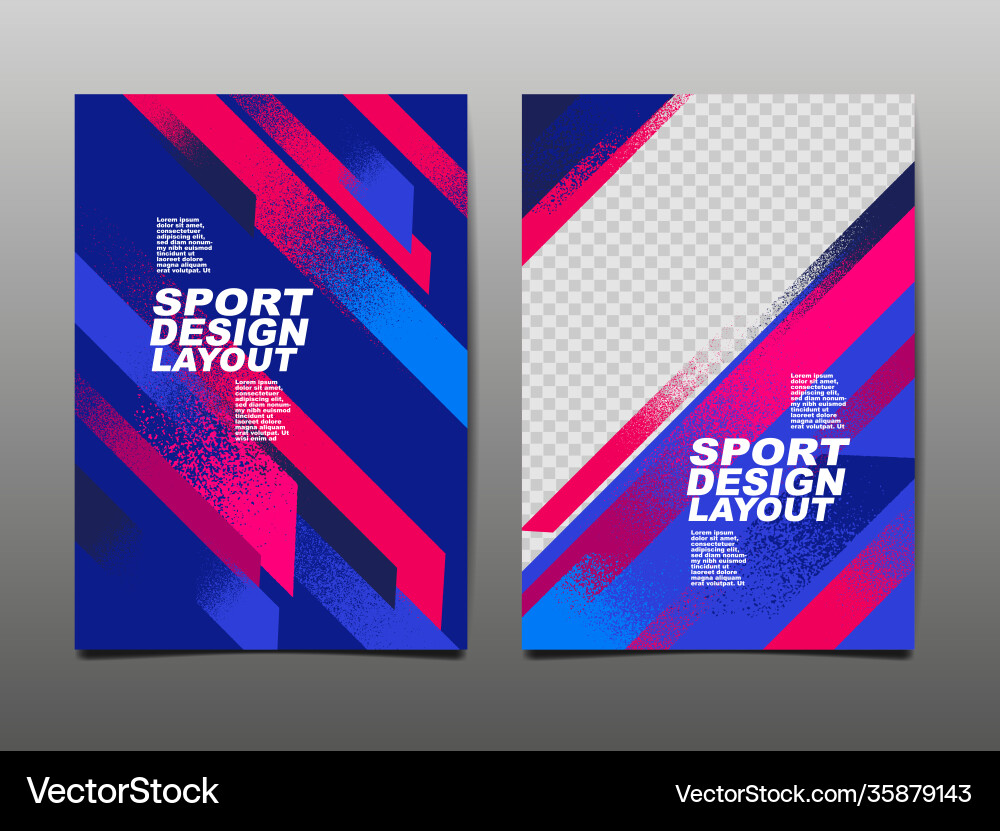 Dynamic Sport Layout Template Royalty Free Vector Image