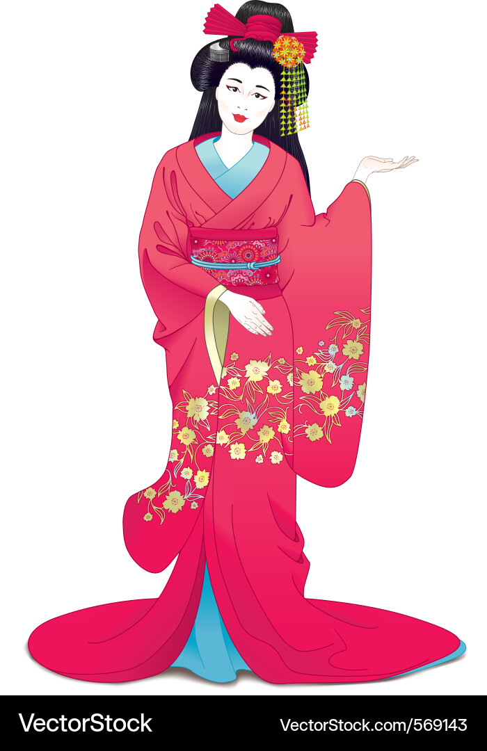 Japan girl Royalty Free Vector Image - VectorStock