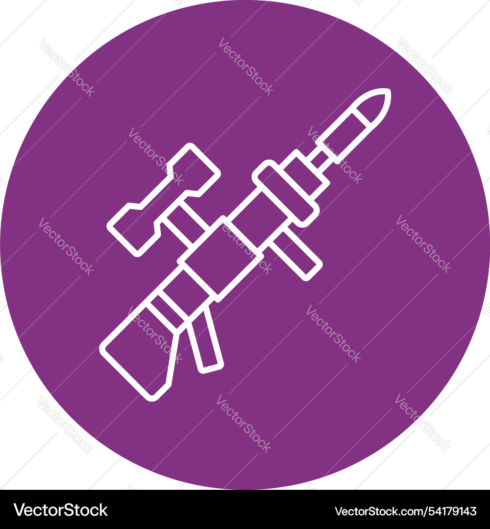 Launcher line circle icon Royalty Free Vector Image