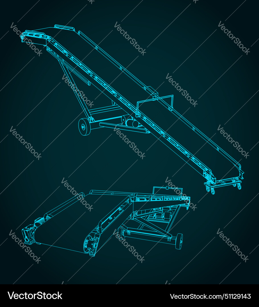 Mobile belt conveyor Royalty Free Vector Image