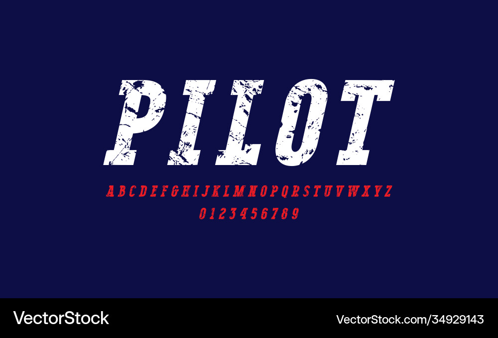 Oblique serif font in classic style Royalty Free Vector