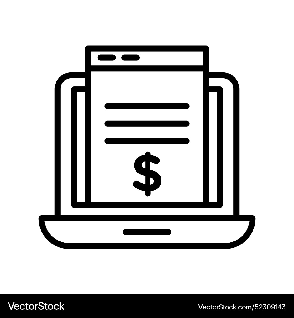 Subscription model icon linear logo mark in black Vector Image