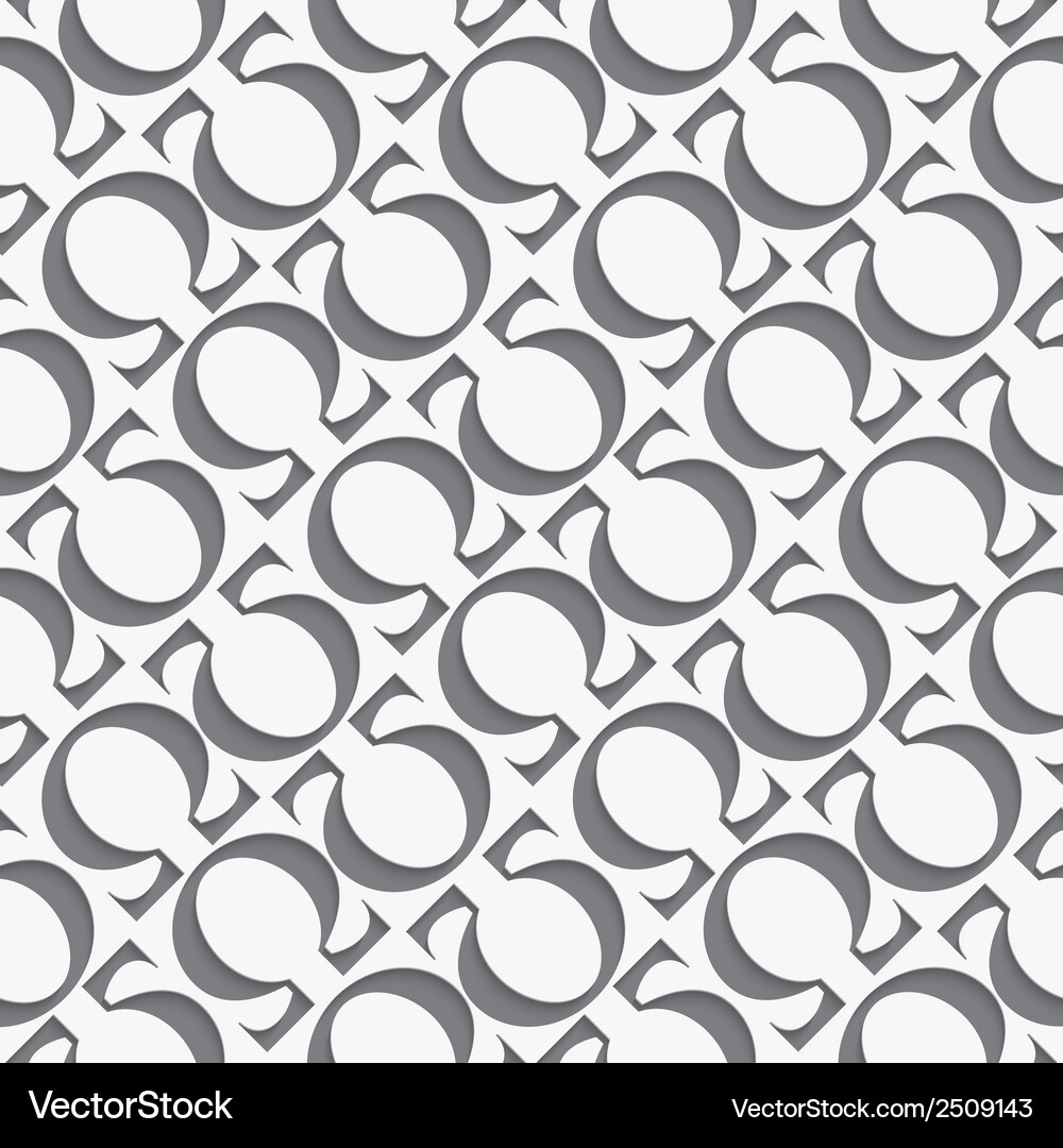 White Diagonal Omega Pattern Royalty Free Vector Image