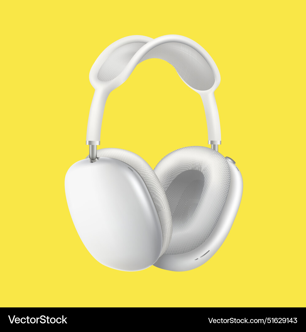 White wireless headphones apple airpods max on Vector Image