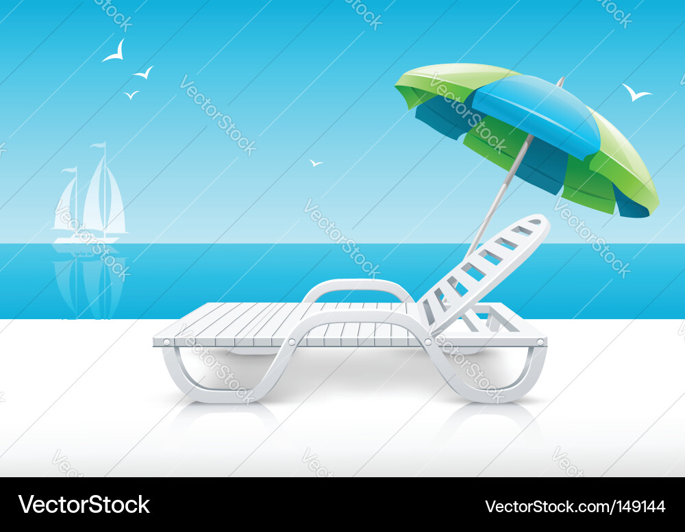 Beach chair Royalty Free Vector Image - VectorStock