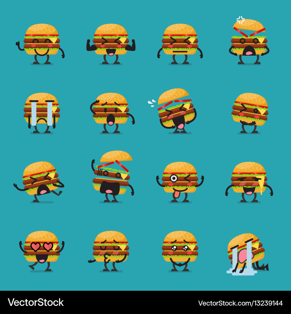 Crying Burger Vector Images (94)