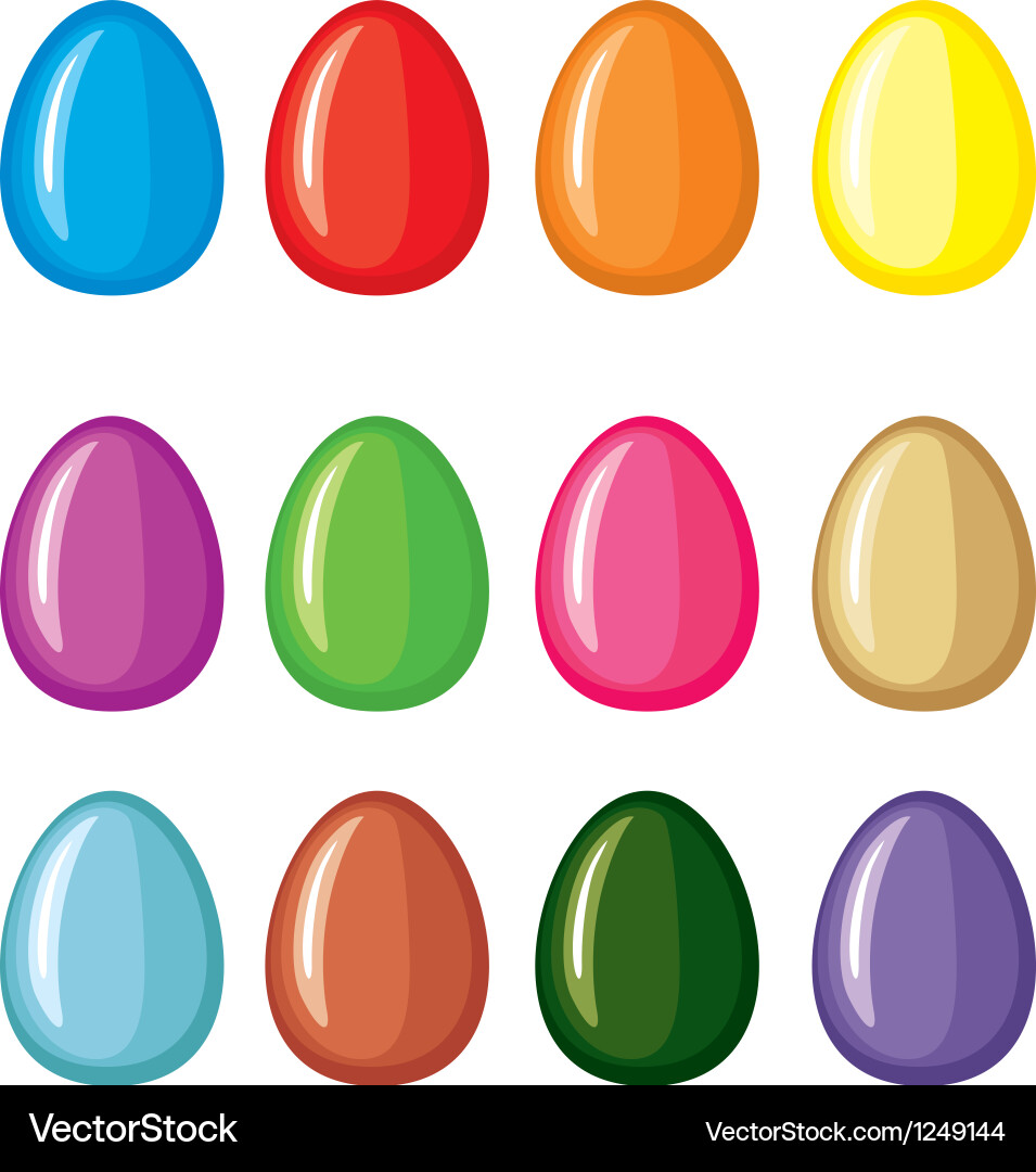 Color egg Royalty Free Vector Image - VectorStock