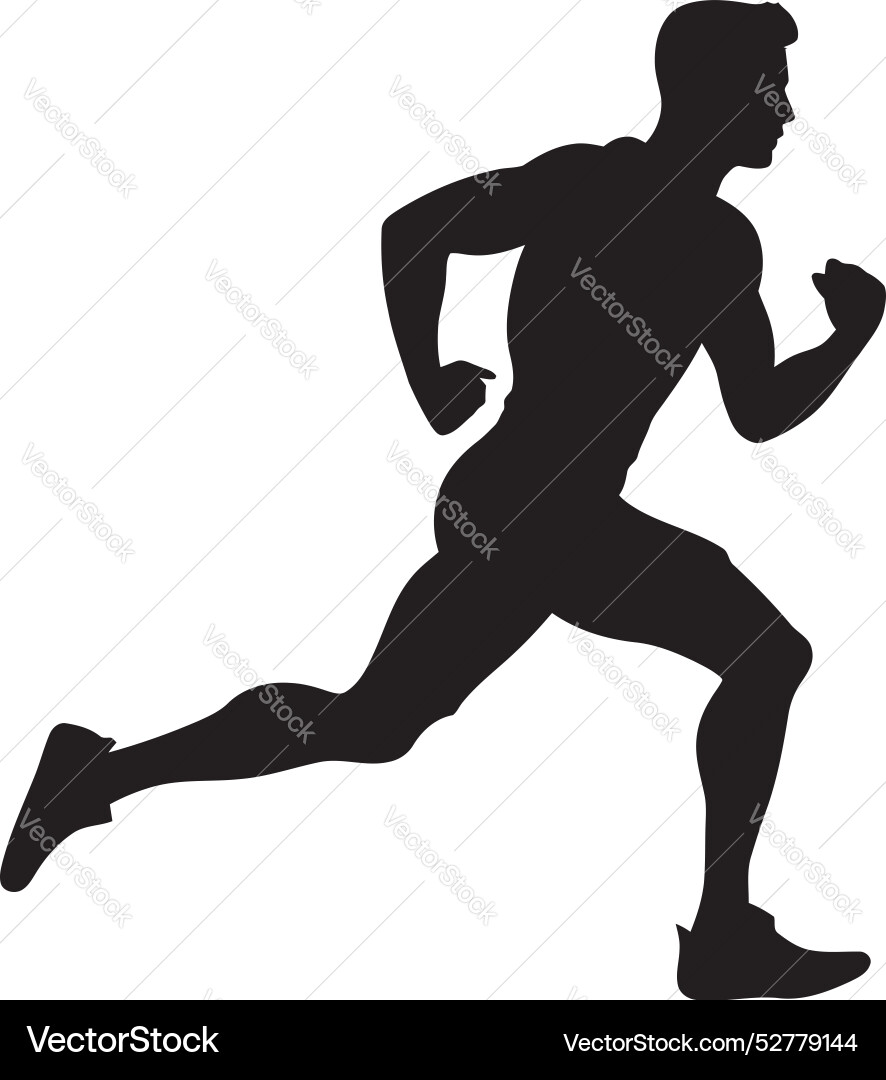 Jogging guru man running emblem speed surge Vector Image