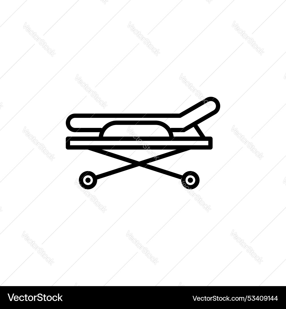 Stretcher icon isolated on white background Vector Image