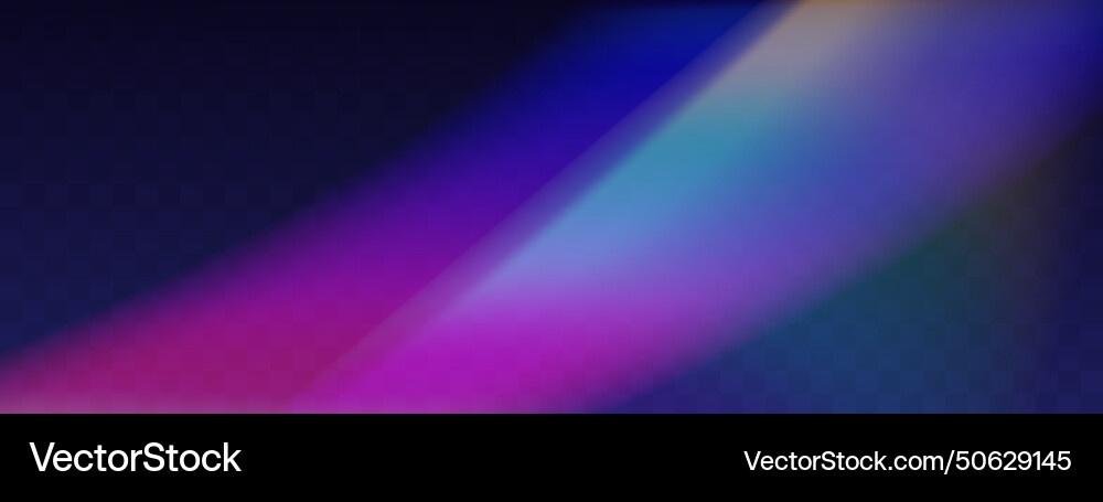 Blurred rainbow refraction overlay effect light Vector Image